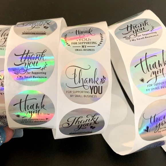 Office | 10 Holographic Thank You Stickers | Poshmark